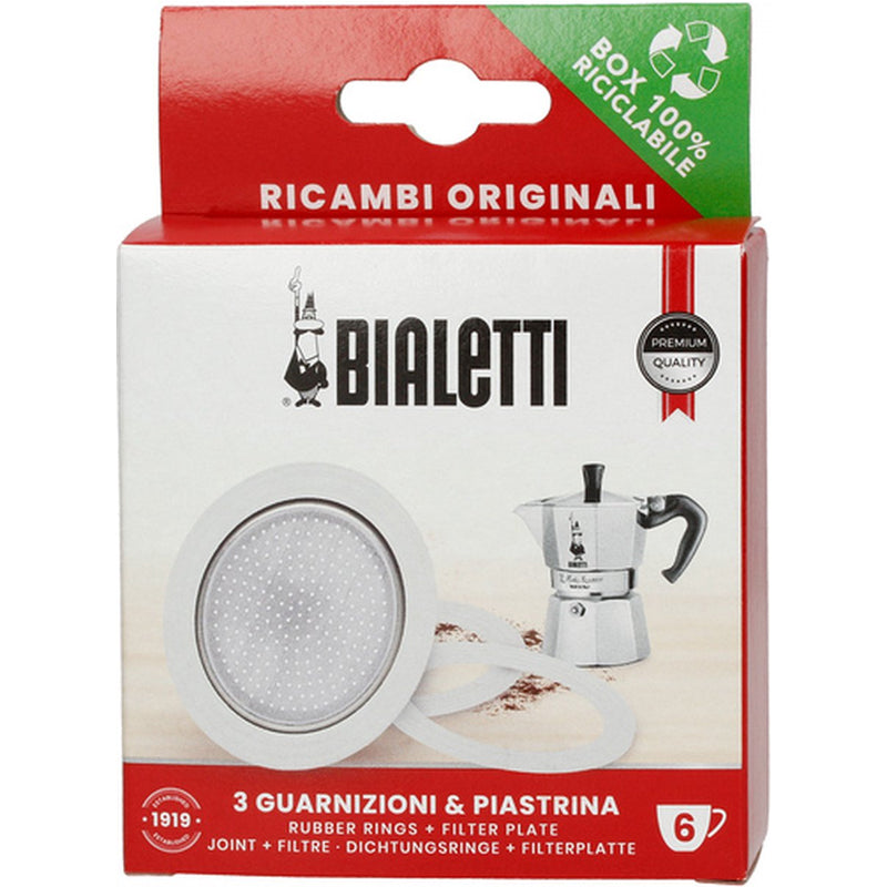 Bialetti 3 Joints & 1 Filtre Modèle Alu 6 – Caffè Mobile